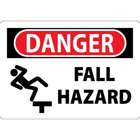 Osha Danger Fall Hazard Icon Visual Workplace Inc