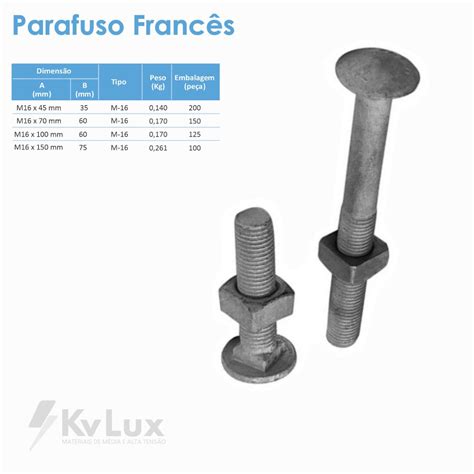 Parafuso Francês Kv Lux Distribuidor De Fábrica