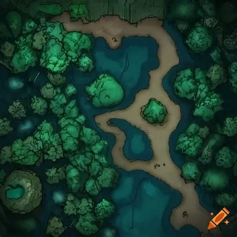 Dungeon Rpg Map Forest On Craiyon