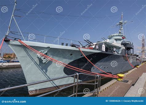 Ship Museum Grom Class Destroyer Orp Blyskawica Thunderbolt In Port Of