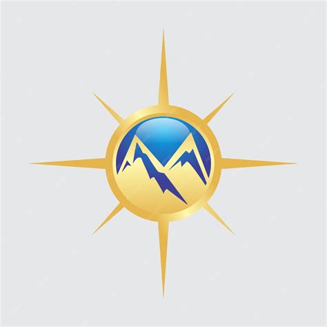 Premium Vector Compass Mountain Logo Adventure Logo