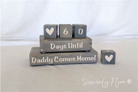 Deployment Countdown Blocks Wedding Countdown Army Navy Etsy