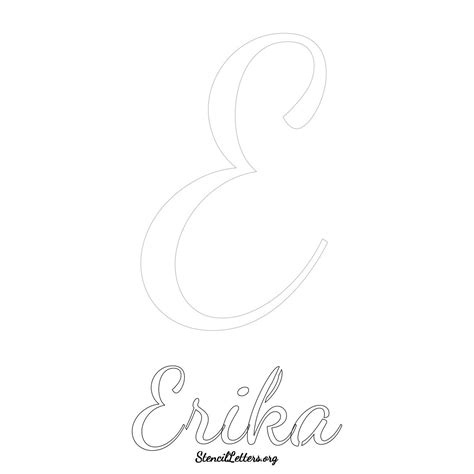 Erika Free Printable Name Stencils With 6 Unique Typography Styles And