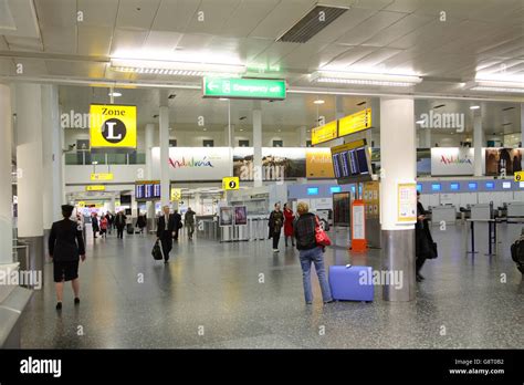 Interior View Of South Terminal Check In Hall At London S Gatwick