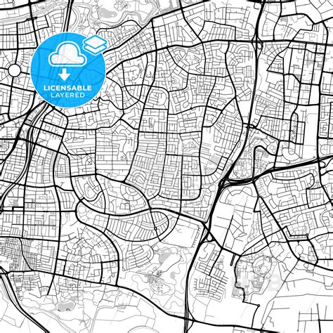 Layered Pdf Map Of Ramat Gan Tel Aviv Israel Hebstreits