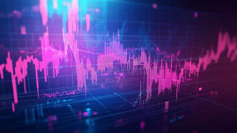 Abstract Visualization Of Financial Market Data Trends With Vibrant Colors And Dynamic Lines