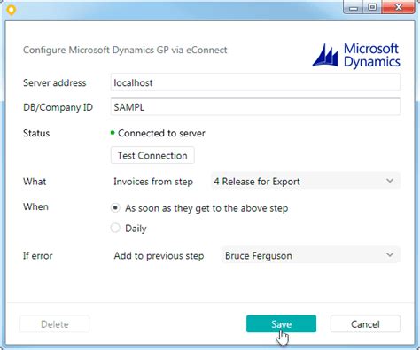 Microsoft Dynamics Gp Integration Pyrus Help