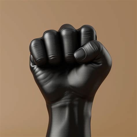 Premium Photo Black Power Fist Isolated Background