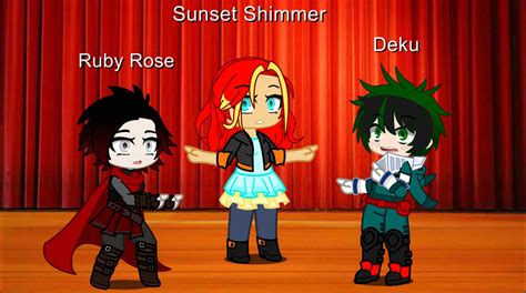 Deku Ruby And Sunset Meet Each Other By Wraith Inferno On Deviantart