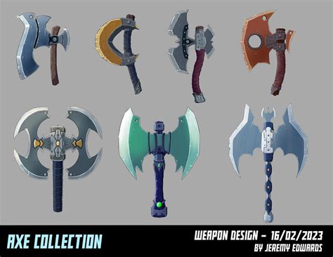 Axe Collection Weapon Design Concept By Jeremythedrawer On Deviantart