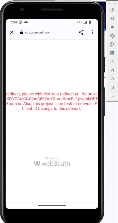 [error] could not validate redirect ~~~ pnp react native sdk