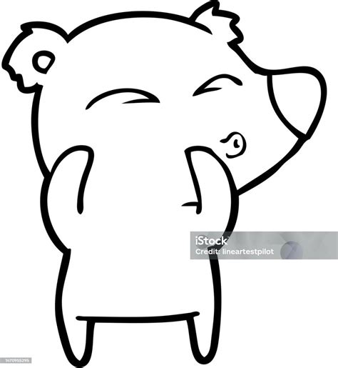 만화 곰 휘파람 곰에 대한 스톡 벡터 아트 및 기타 이미지 곰 귀여운 낙서 드로잉 Istock