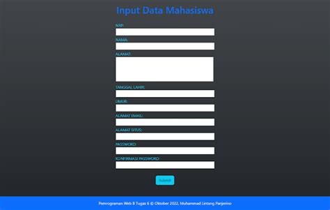 Pemrograman Web Tugas Membuat Program Jquery Validasi Form