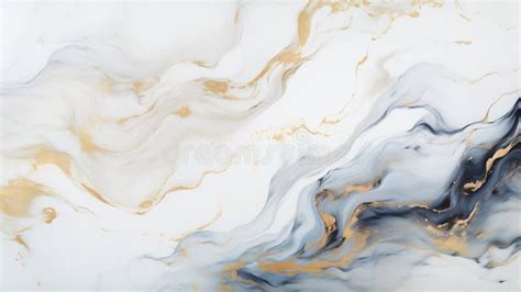 Elegant Marble Texture With Gold Veins Generative Ai Stock
