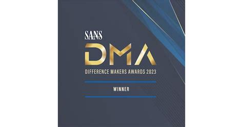 Difference Maker Award 2023 Winner Was Issued By The Sans Institute