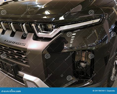 Detail Of Sleek Elegant Headlight Of Chevrolet Corvette C8 Z06