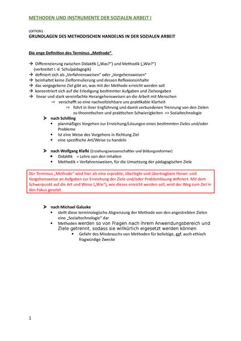 Lektion 1 Zusammenfassung Aus Dem Skript Methoden Und Instrumente I IU Studocu