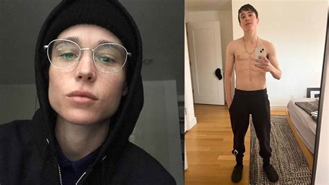 Elliot Page Shows Off 6 Pack By Taking Shirtless Mirror Selfie Oh