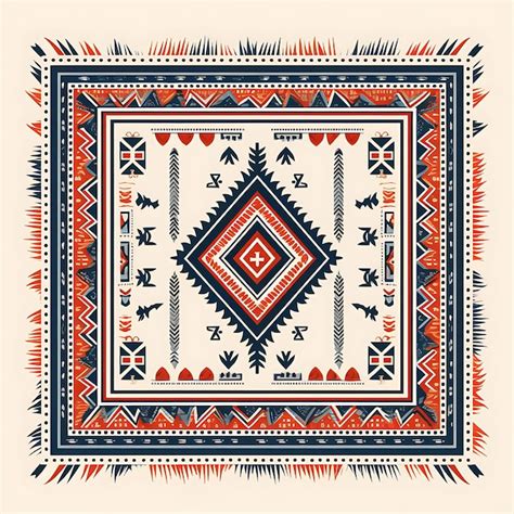 Premium Photo Watercolor Of Emirati Al Sadu Rug Traditional Sadu