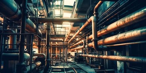 Premium Ai Image An Industrial Setting With Pipes Inside Of It