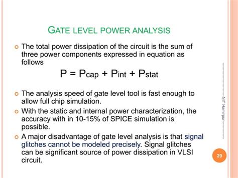 Simulation Power Analysis Low Power Vlsi Pptx Computer Software And