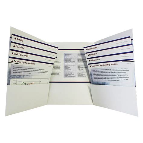 Folder Design Construction Business Folders For G A West Company