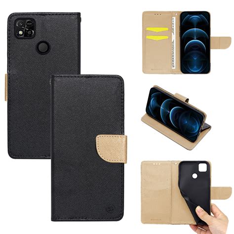 Θήκη Πορτοφόλι Sonique Trend Wallet Xiaomi Redmi 10A Μαύρο Χρυσό
