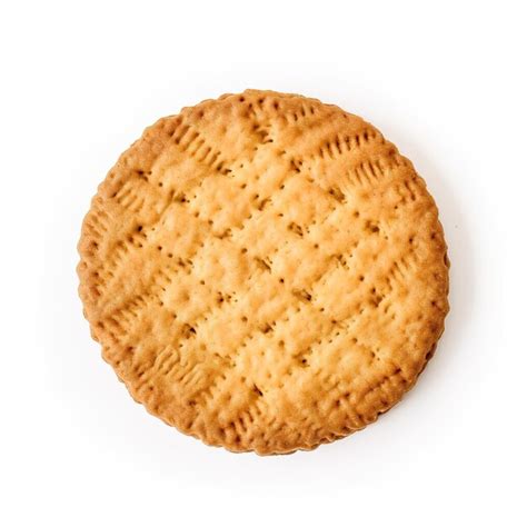 Premium Ai Image A Cookie With A Circle On It On A White Background