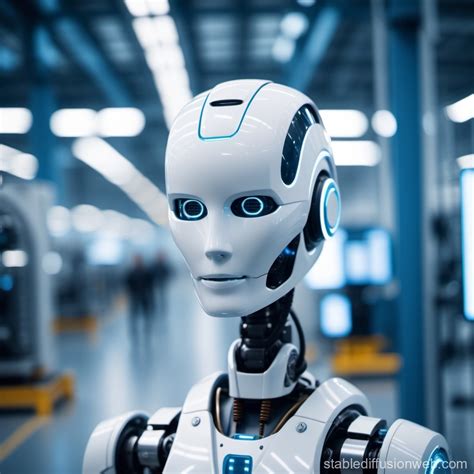 Industrial Assembly Line With Robotic Arms And Conveyor Belts Stable