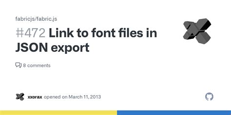 Link To Font Files In Json Export · Issue 472 · Fabricjsfabricjs