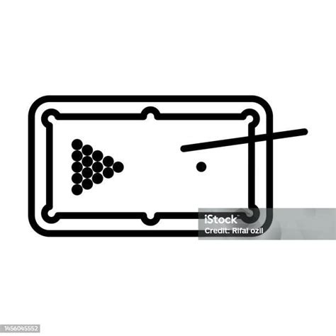 당구 당구대 아이콘 로고 디자인 벡터 템플릿 그림 기호 및 기호 픽셀 완벽 개념에 대한 스톡 벡터 아트 및 기타 이미지 개념 건강한 생활방식 검은색 Istock