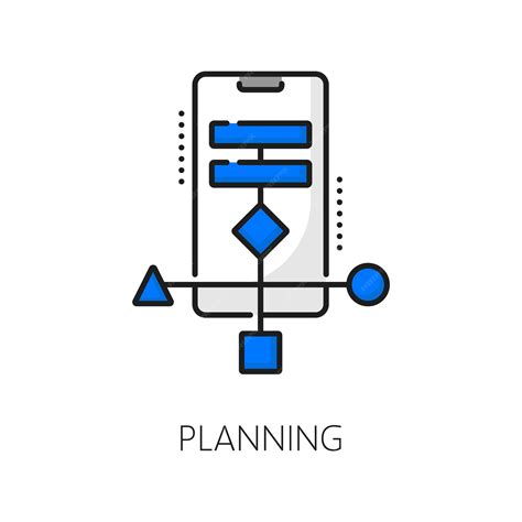 premium vector mobile app develop planning coding outline icon