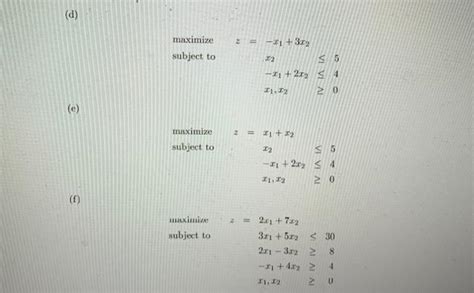 Solved 2 Solve Each Of The Following Problems Graphically