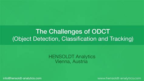 Hensoldt Analytics On Linkedin Odct Object Detection Classification And Tracking