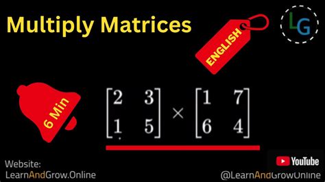 Multiplying Matrices Matrix Matrix Multiplication Learn How To Multiply Matrices English