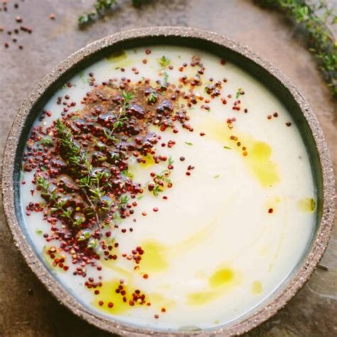 Parsnip Cauliflower Soup With Puffed Quinoa Coley Cooks