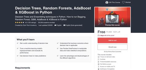100 off decision trees random forests adaboost and xgboost in python