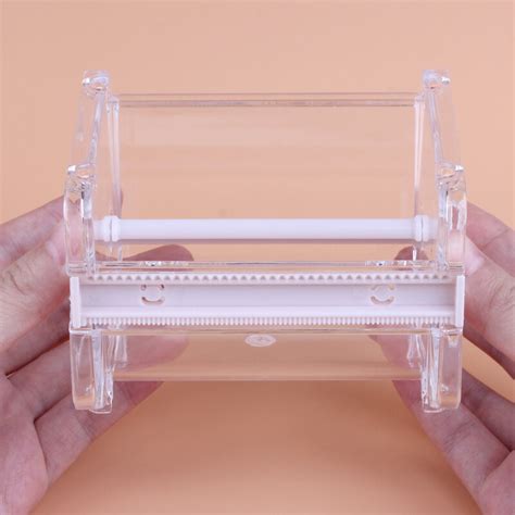 Thinkshow 휴대용 투명 아크릴 테이프 커터 Micropore 종이 잘라 내기 쉬운 의료 테이프 분할 접목 속눈썹 도구 메이크업