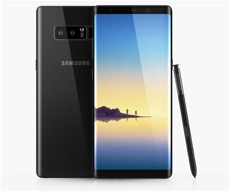 Samsung Galaxy Note 8 Midnight Black Modelo 3d 39 3ds C4d Fbx Ma