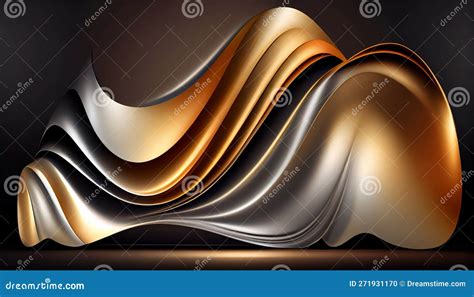 A Gradient Of Metallic Colors That Blend Together Elegantly To Create A