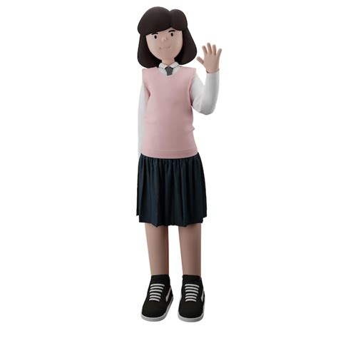 Premium Psd Girl Say Hi