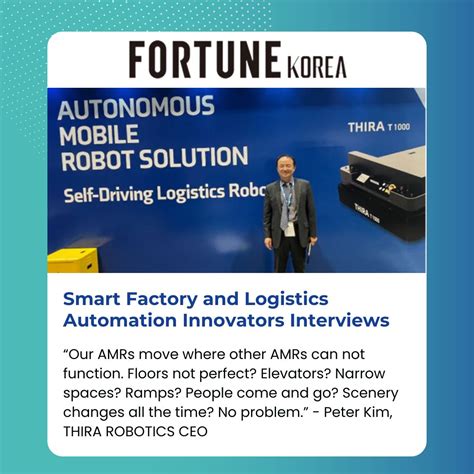 thira robotics on linkedin fortunekorea interview amr robotics