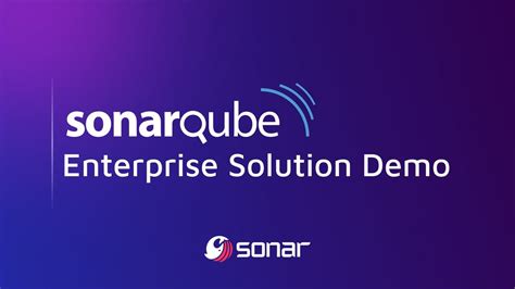 Sonarqube Enterprise Solution Demo Youtube