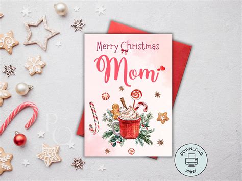 Printable Christmas Card For Mother Rossy Printable