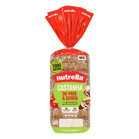Pão de Forma Integral Castanha do Pará Quinoa Nutrella Pacote g