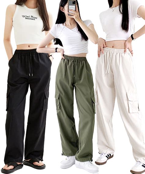 당일발송 데일리 투웨이 와이드 조거 밴딩 스트링 카고팬츠 Y2k 카고조거팬츠 에이블리