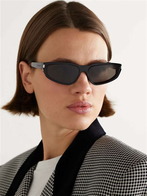 Saint Laurent Eyewear Nova Cat Eye Recycled Acetate Sunglasses Net A
