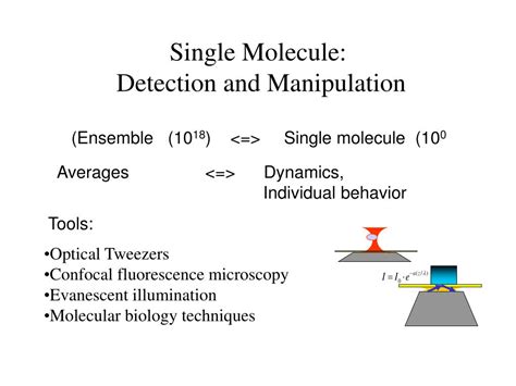 Ppt Single Molecule Detection And Manipulation Powerpoint