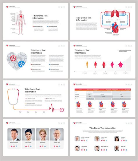 Cardiology Powerpoint Template Medical Template Etsy