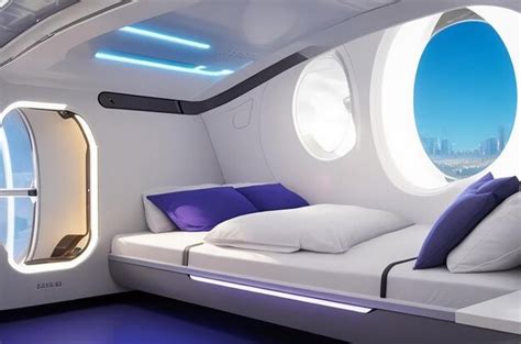 Premium AI Image Hyperloop Haven Futuristic Bedroom In A High Speed
